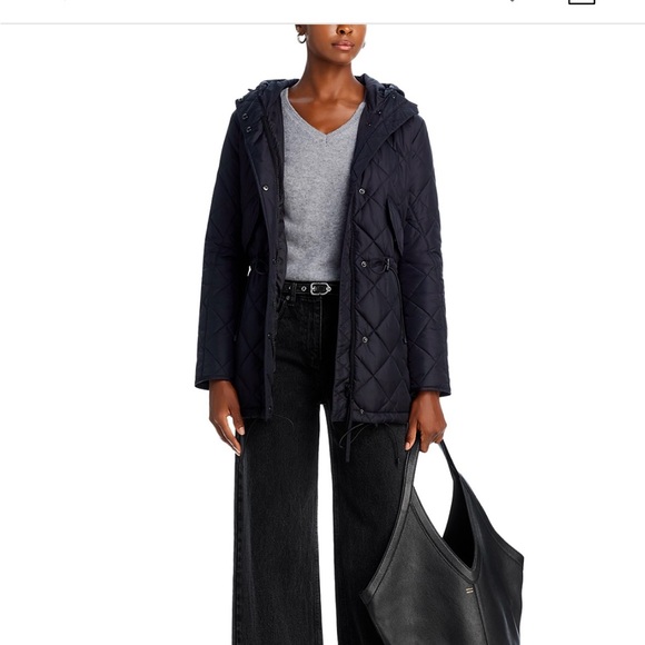 Aqua | Jackets & Coats | Aqua Black Quilted Puffer Coat | Poshmark